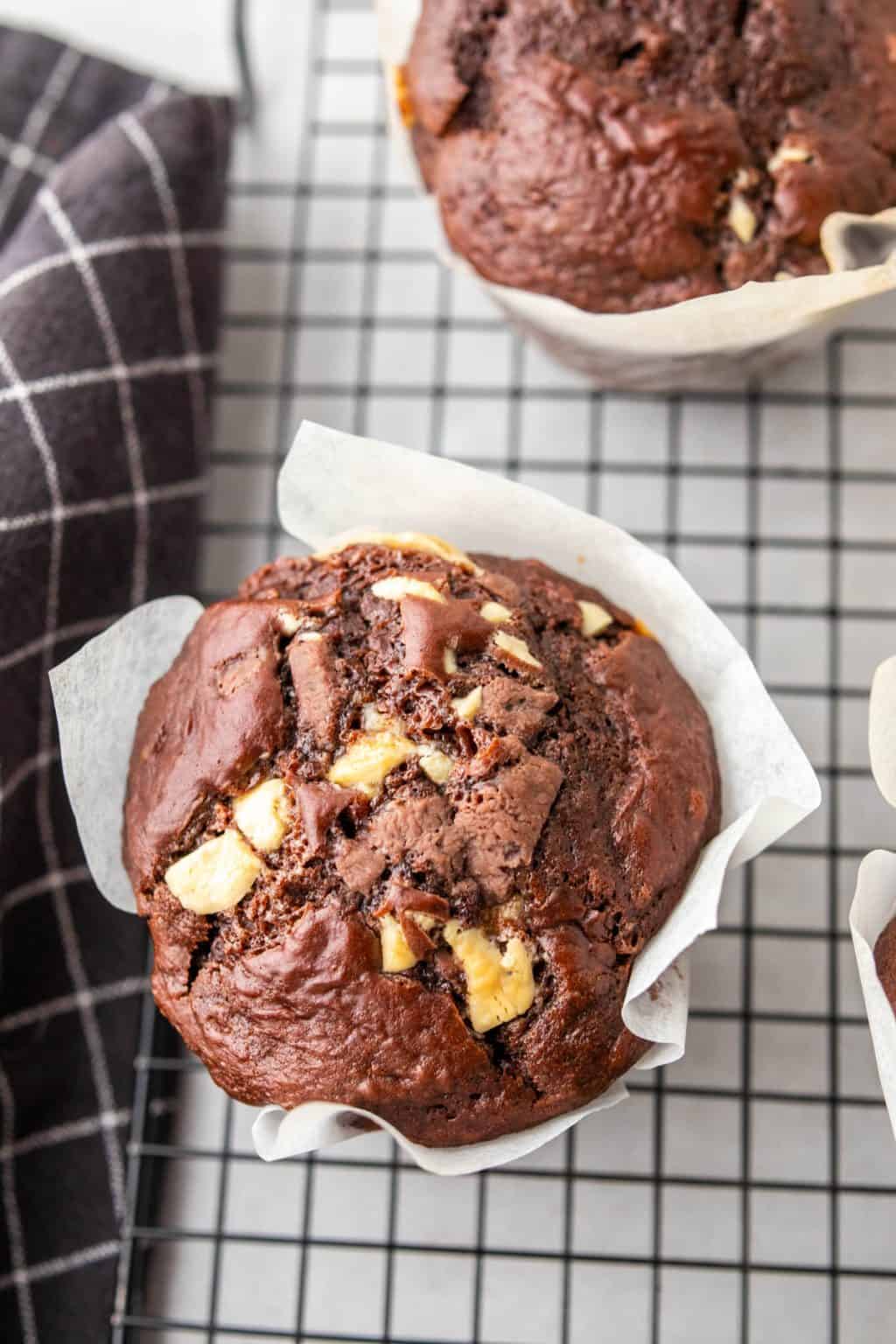 Bakery-Style Chocolate Muffins without Eggs - From My Pantry