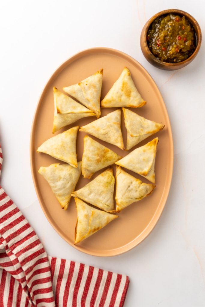 Frozen Samosas in Air Fryer - From My Pantry